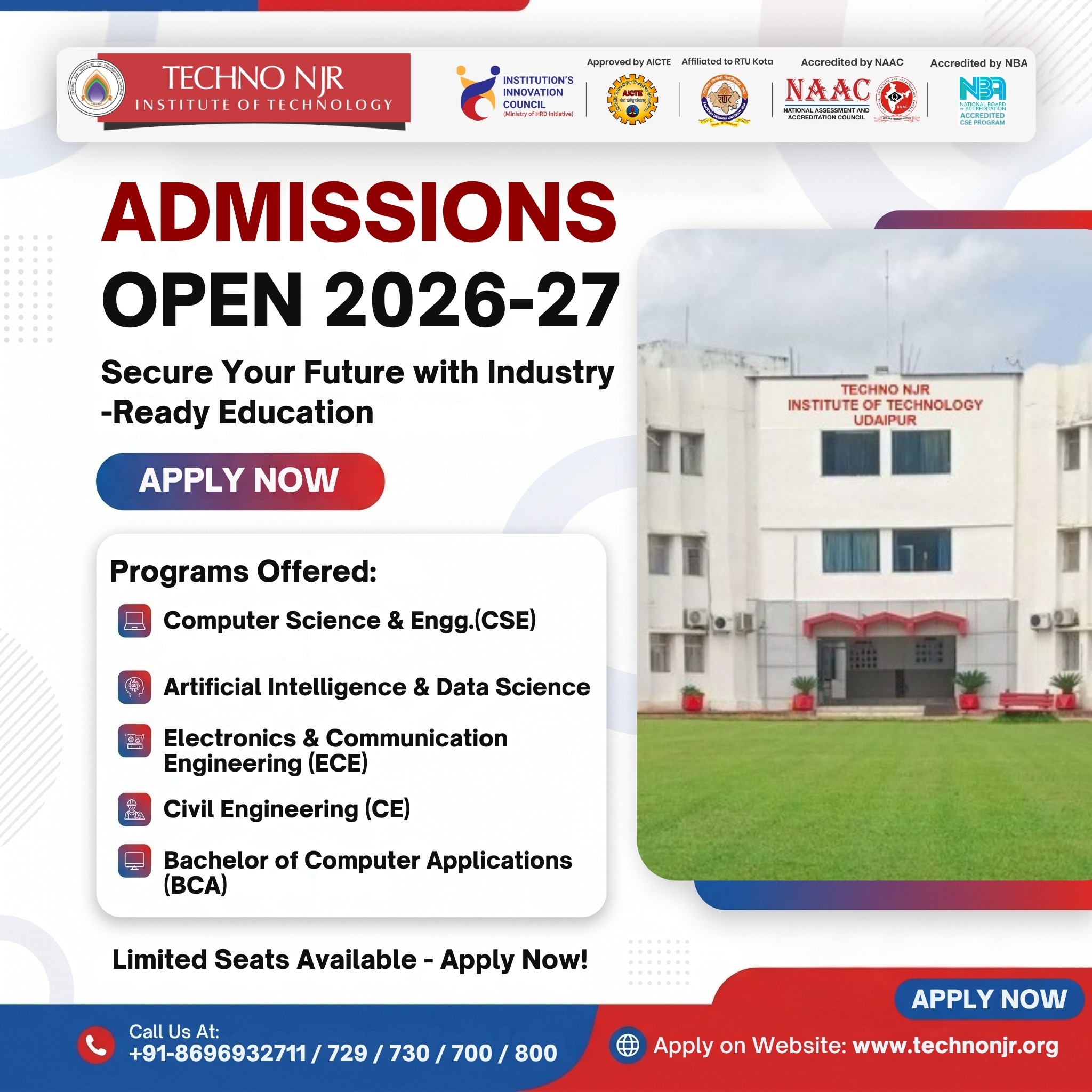 Best/Top Engineering College in Udaipur | Techno NJR
